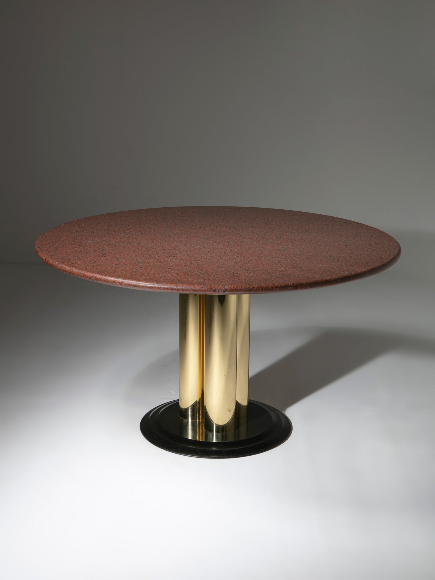 Italian 70s Red Marble Dining Table | Compasso