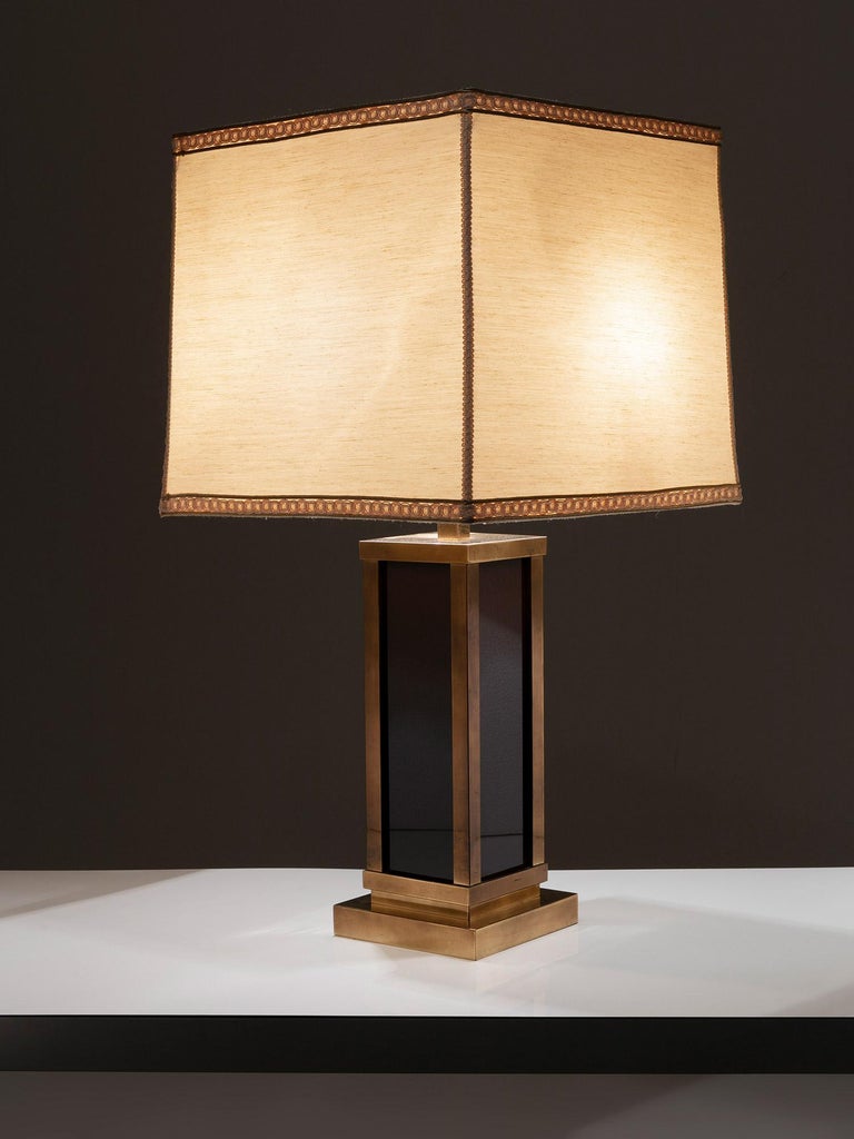 Large Italian 70s Brass Table Lamp | Compasso